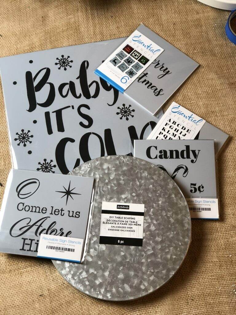 Holiday Signs with "Essential Stencil" | Create With Cynthia