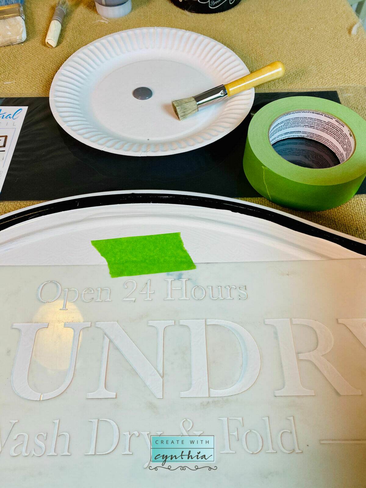 Tips on Stenciling and a Laundry Sign! | Create With Cynthia