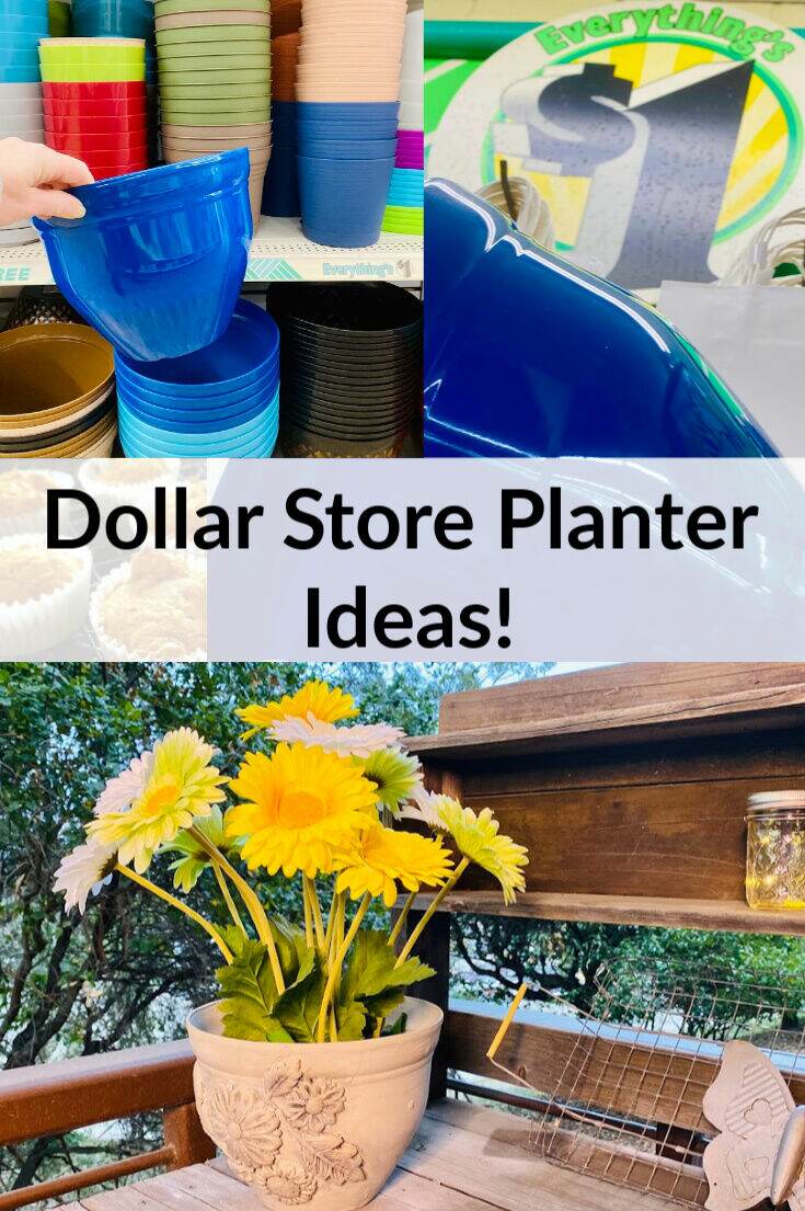 Dollar Store Planter Ideas! | Create With Cynthia