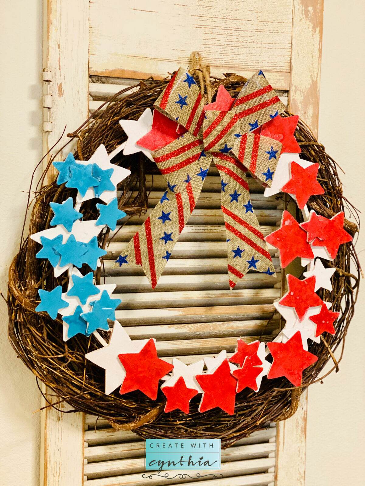 Easy to Make Patriotic Wreath! | Create With Cynthia